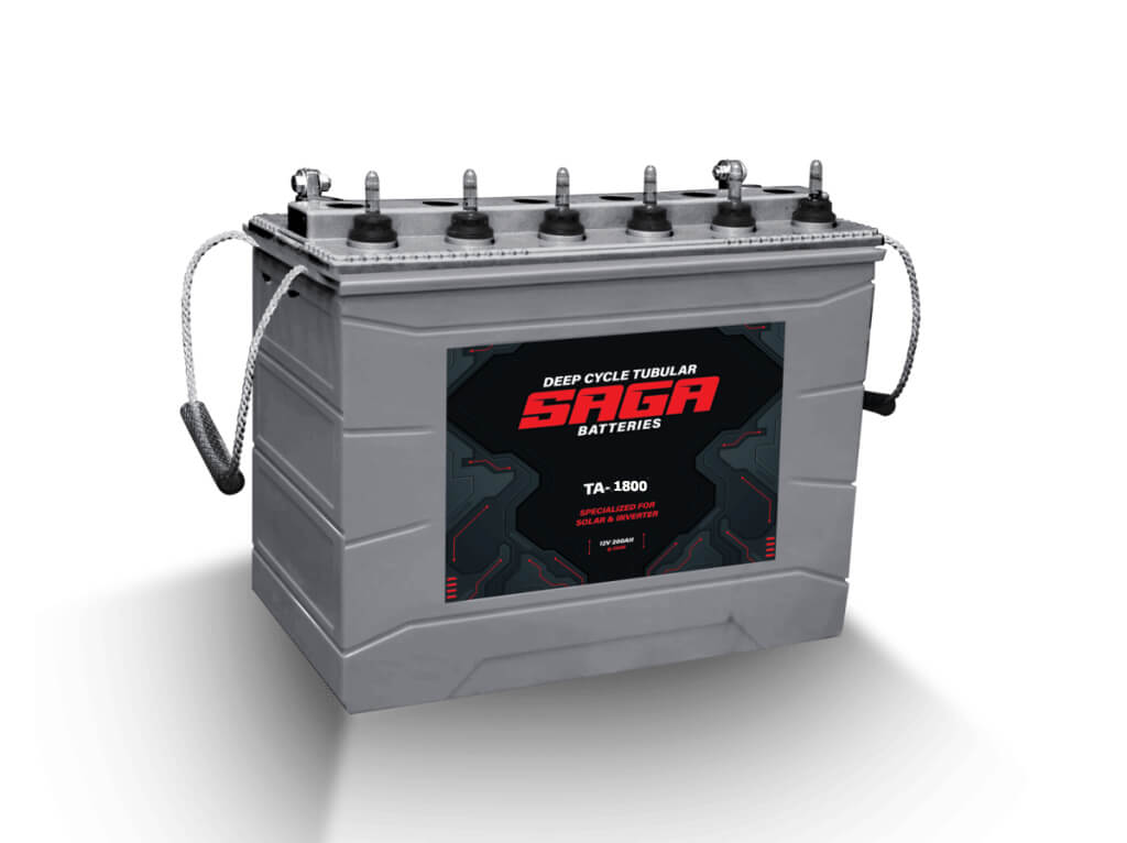 Saga Tubro Tube TA 1800 185 AH 05 Plates 12V Tall Tubular Deep Cycle ...